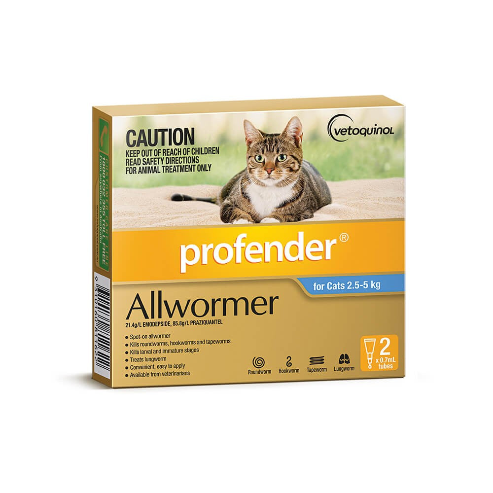 PROFENDER ALLWORMER 2.5-5KG – Pet Magic Cannington